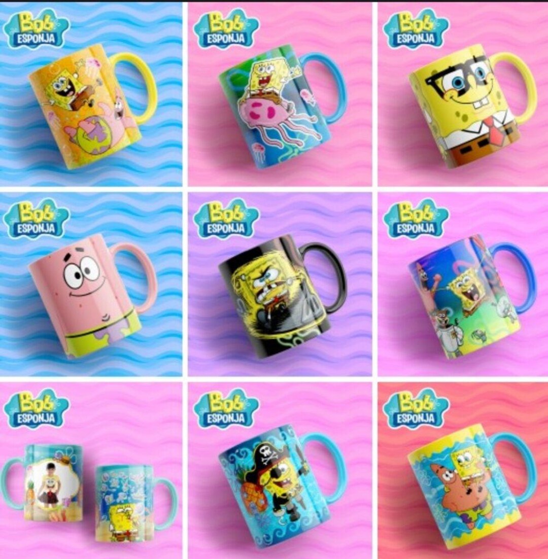 SPONGEBOB CUP, 14 Fun Designs of Spongebob, Patrick and His Friends ...