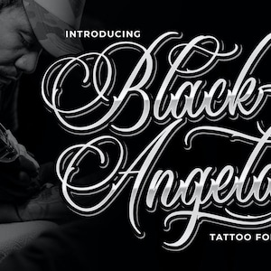 40 Premium Tattoo Fonts Bundle 5, Custom Tattoos Design, Logo Fonts ...