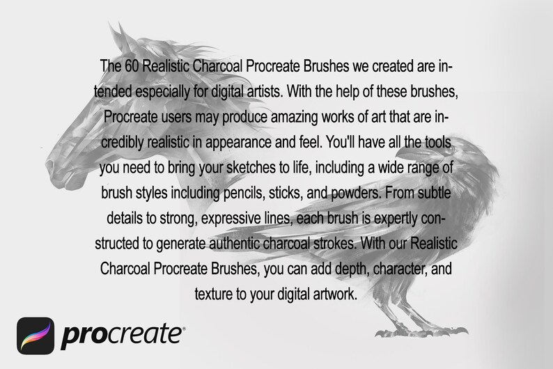 60 Realistic Charcoal Procreate Brushes: Digital Painting, Sketch Brushes - Etsy