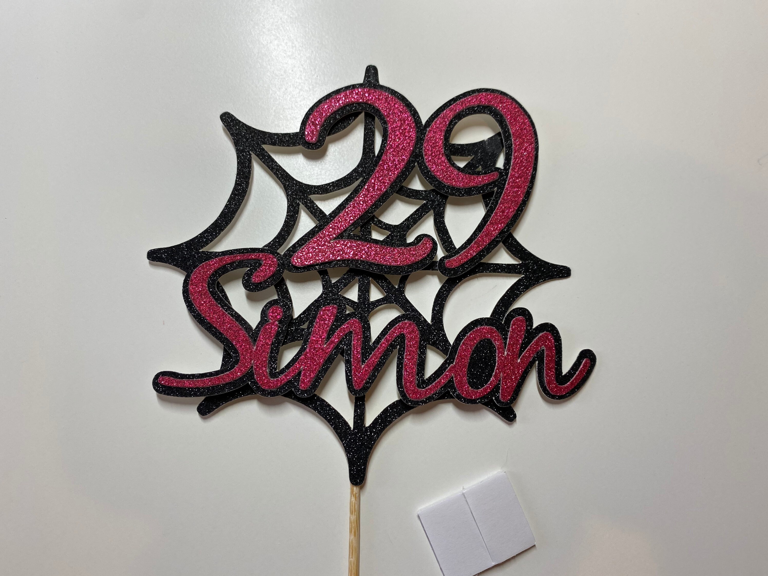 Kids Cake Toppers Spider Web Personalised With Name and - Etsy