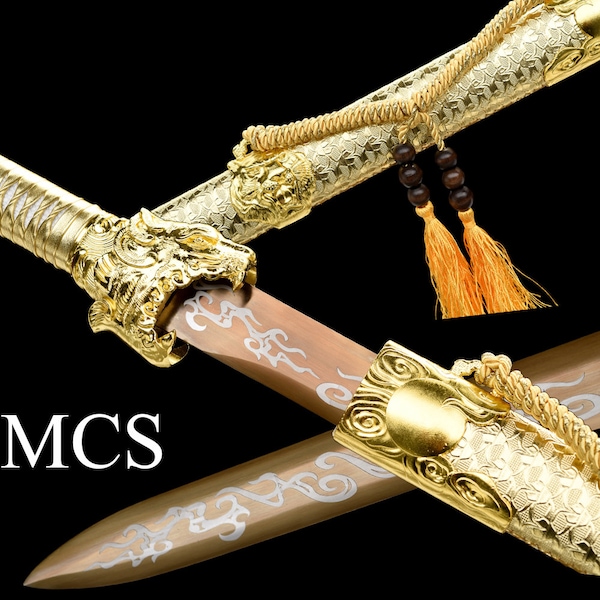 Golden Katana Sword - Etsy