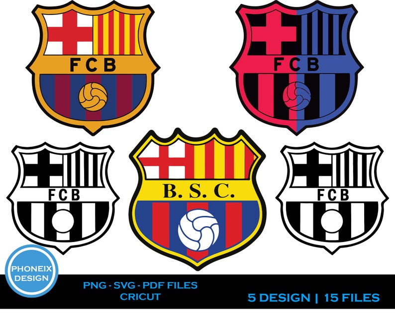 FC Barcelona Fotball Stickerssvg-png-pdf Bundle Big Pack - Etsy