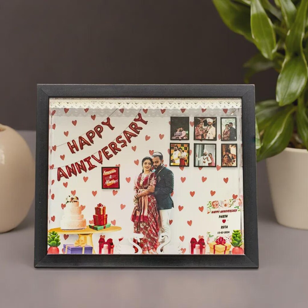 Craftosuit Customized Miniature 3D Photo Frame - Custom Couples Gift ...