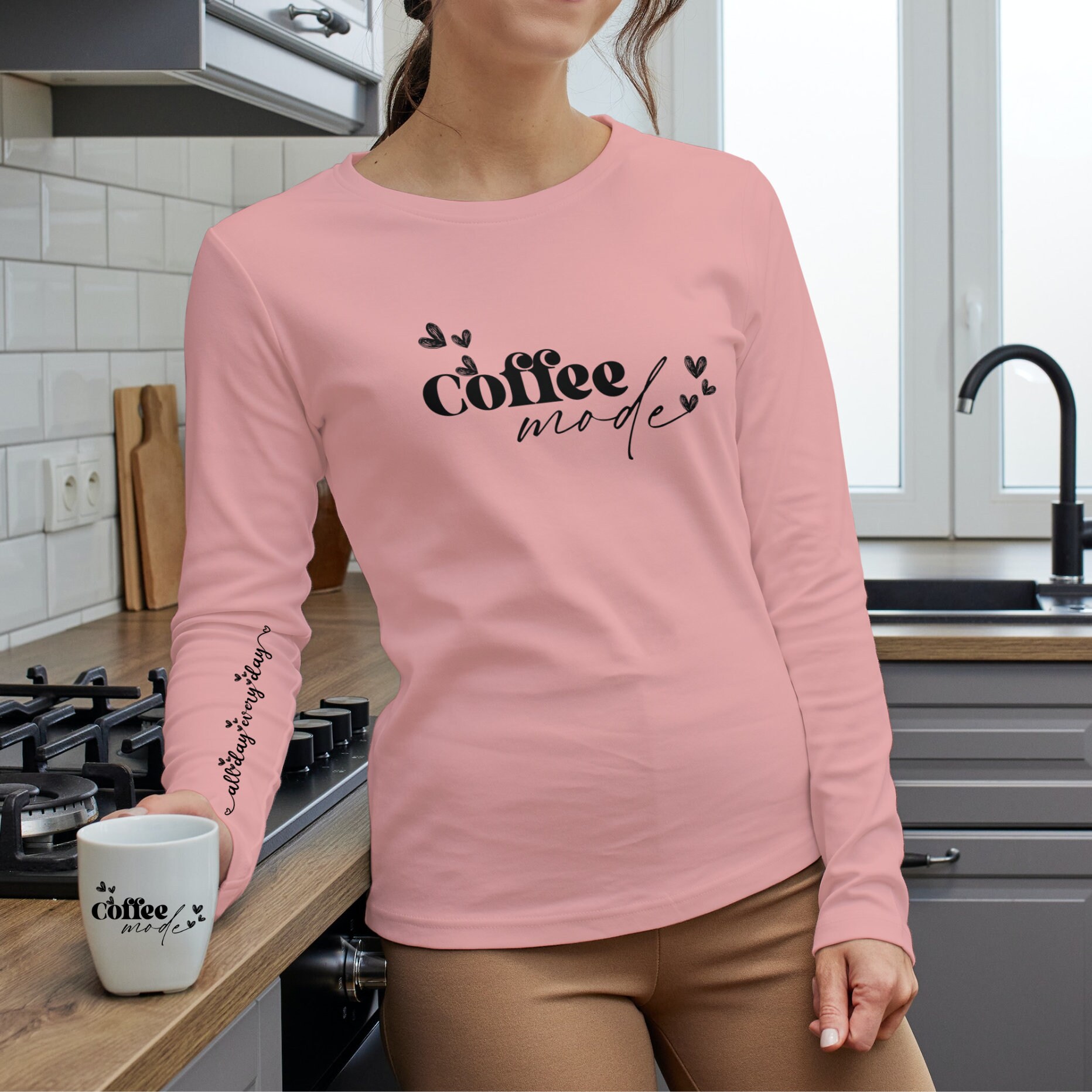 Coffee Mode All Day SVG PNG Quote Svg, Coffee Lover Svg , Trendy Svg ...