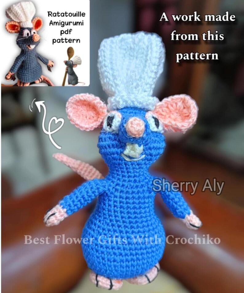 Ratatouille Amigurumi Crochet Pattern - Chef Rat PDF - Etsy Canada