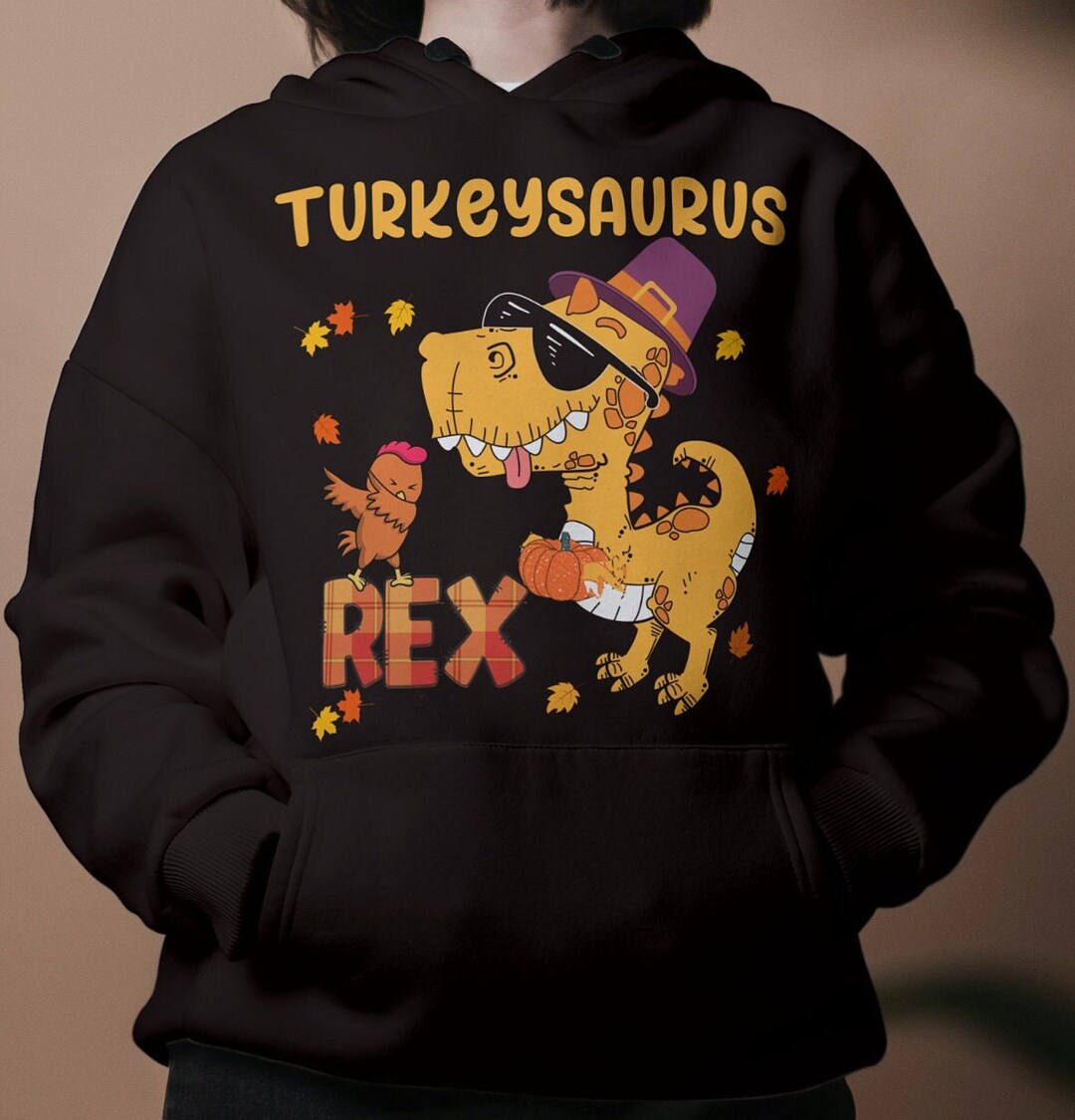 Funny Kids Turkeysaurus Rex Dab Turkey Dino Toddler Boys, Thanksgiving ...