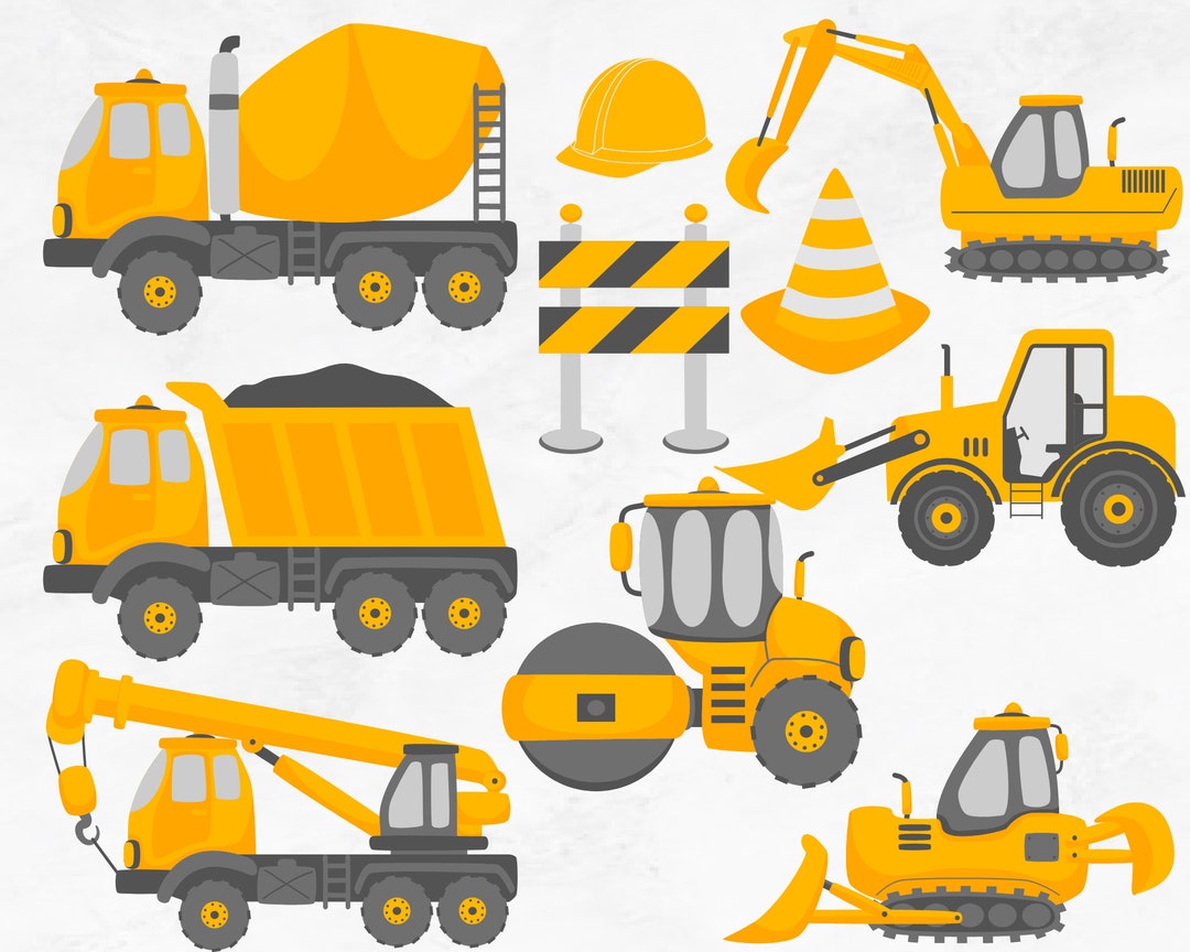 Construction Truck Package Pngbundle Construction Trucks Png - Etsy