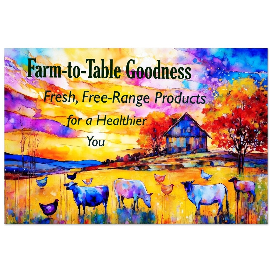 Farm Large Sign Metal Banner Metal Sign for Outdoor Custom - Etsy