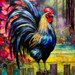 Rooster, Alcohol Ink Art, Wall Art, Digital Prints, Digital Art ...