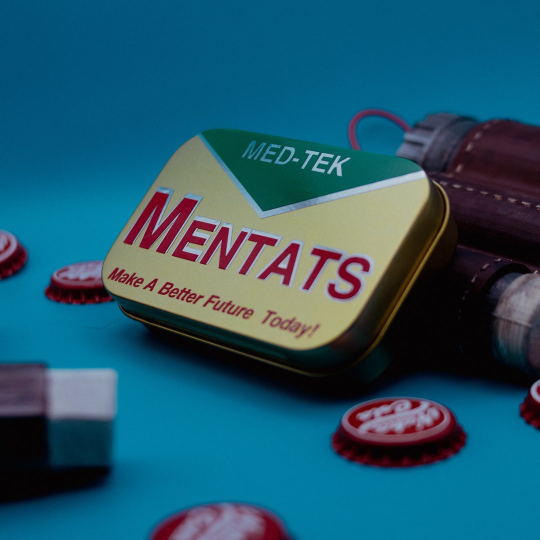 Fallout Inspired Mentats Tin - Gold - Etsy