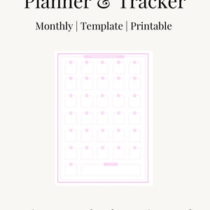 Monthly Tracker Printable Template A4, Portrait - Etsy