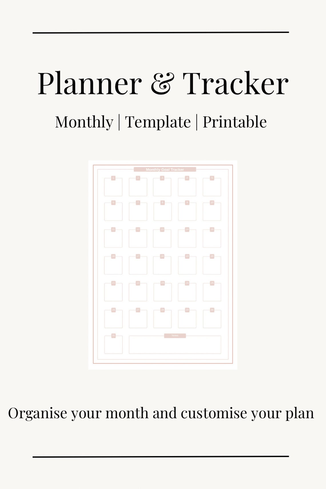 Brown Tracker Bundle, Printable Templates a5,a4,letter, Portrait ...