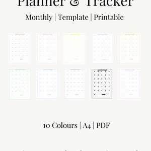 Monthly Tracker Printable Template A4, Portrait - Etsy