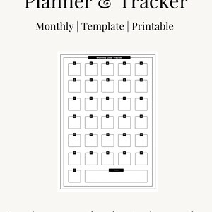 Monthly Tracker Printable Template A4, Portrait - Etsy