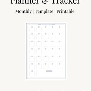 Monthly Tracker Printable Template A4, Portrait - Etsy