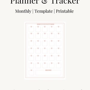 Monthly Tracker Printable Template A4, Portrait - Etsy