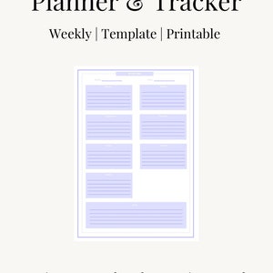 Purple Tracker Bundle, Printable Templates a5,a4,letter, Portrait ...