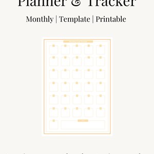 Monthly Tracker Printable Template A4, Portrait - Etsy