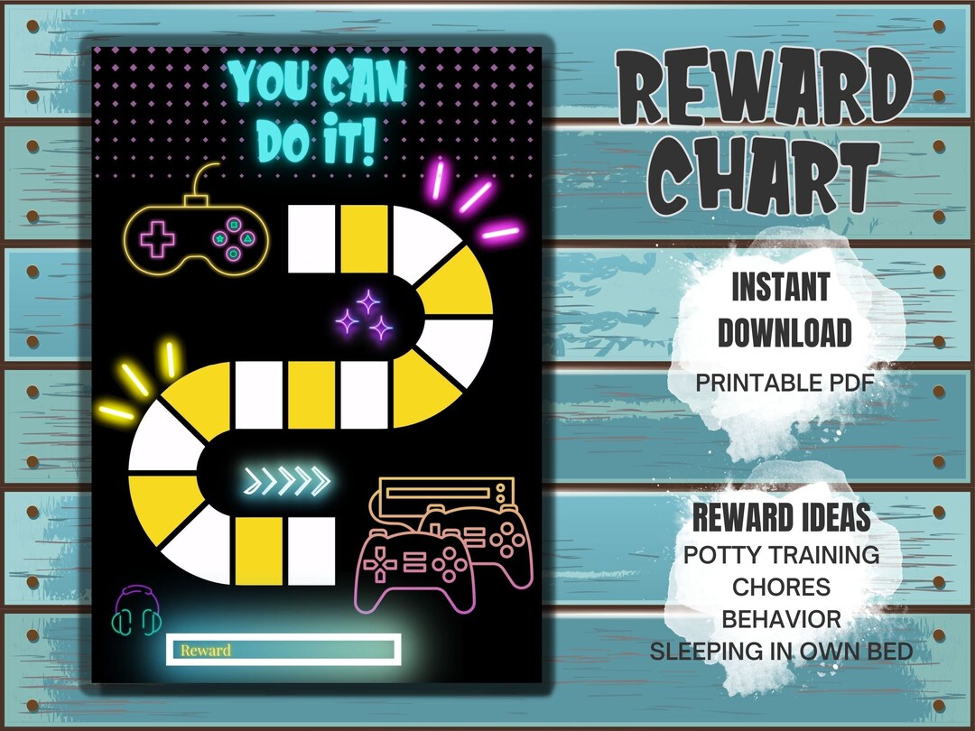 Reward Chart Gaming Reward Chart for Kids Reward Chart - Etsy