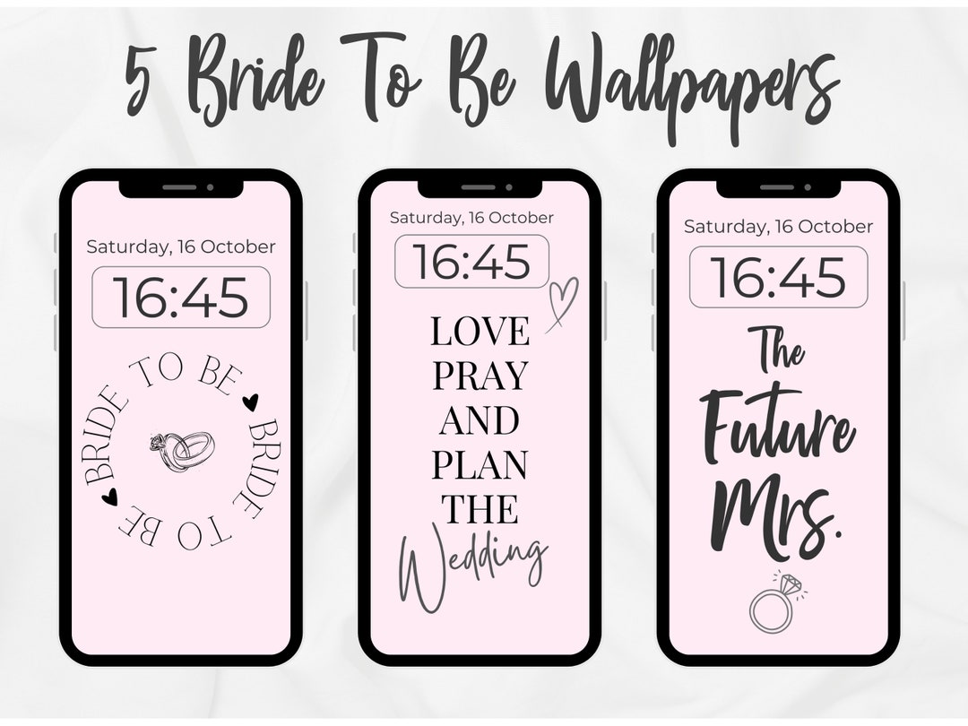 Bride to Be Wallpaper Wedding Wallpaper Bride to Be Excitement - Etsy