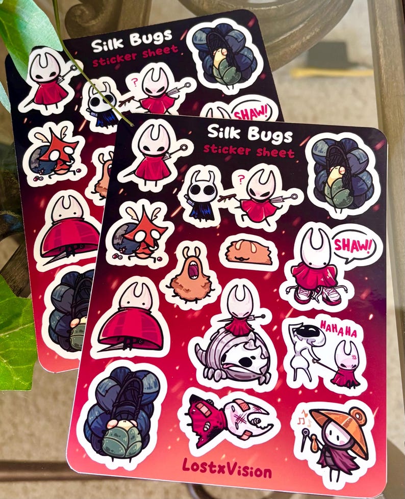 Silk Bugs Sticker Sheet | Water Bottle Laptop Sticker | Journaling ...