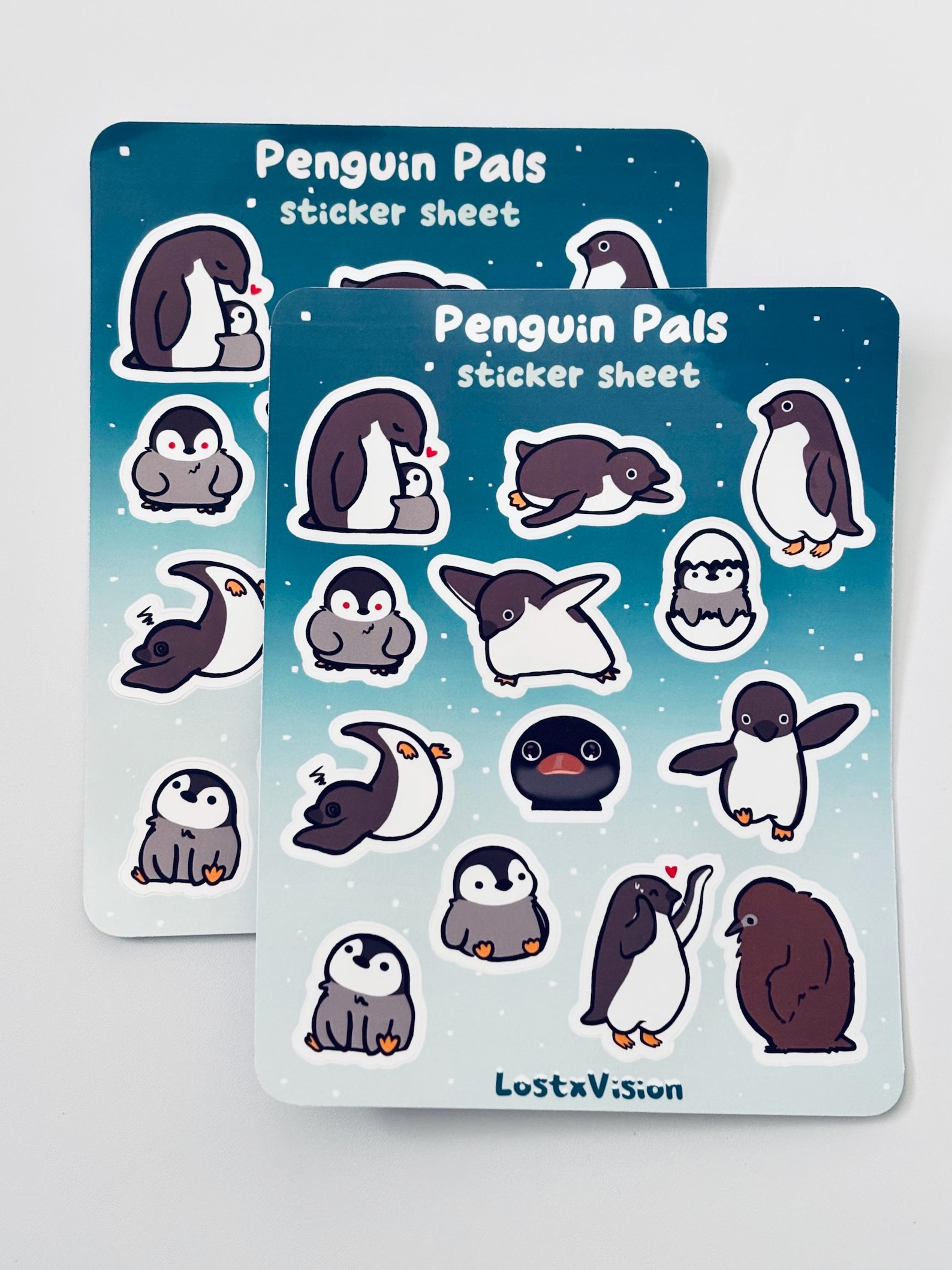 Penguin Pals Sticker Sheet | Water Bottle Laptop Sticker | Journaling ...