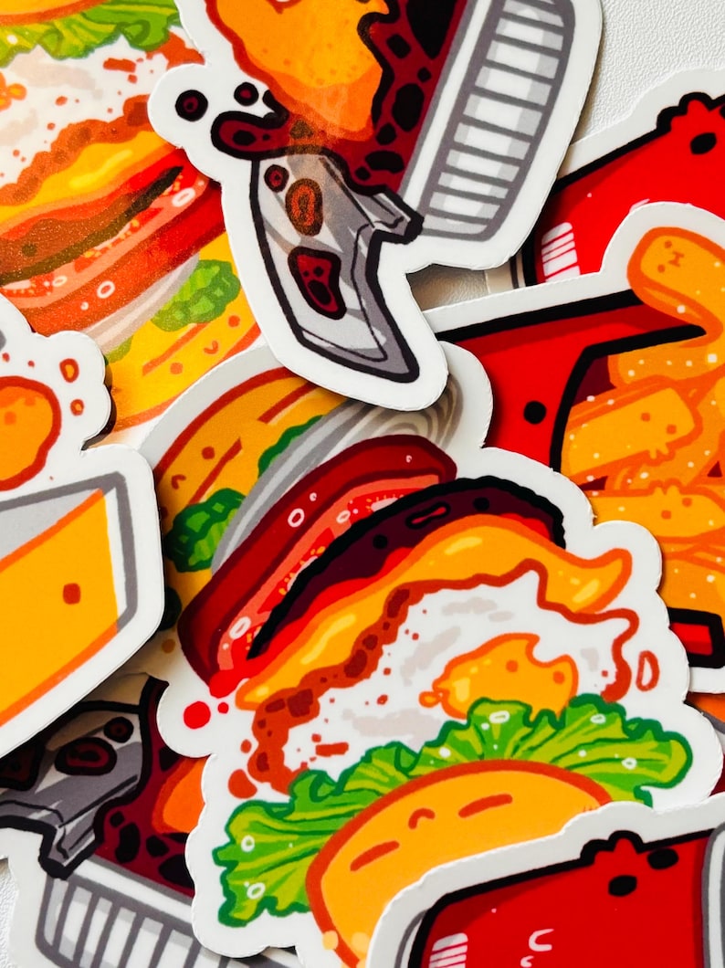 Fast Food Sticker Bundle | Journaling Notebook Sticker - Etsy
