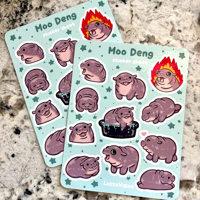 Moo Deng Plush - Etsy