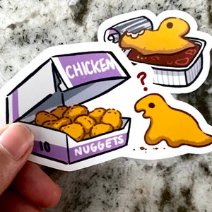 Dino Chicken Nuggets Sticker Bundle - Etsy