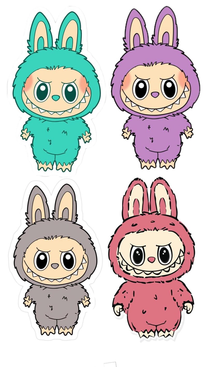 UV-DTF Labubu Bunny Sticker - Waterproof and Press-on Vinyl Decal ...