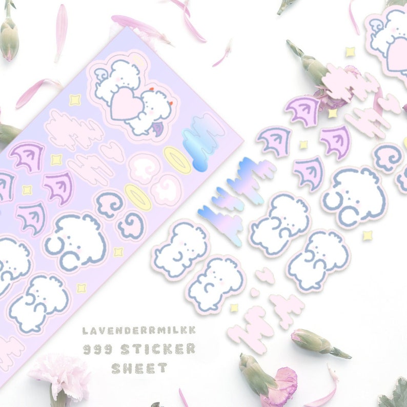 999 Teddy Sticker Sheet - Etsy