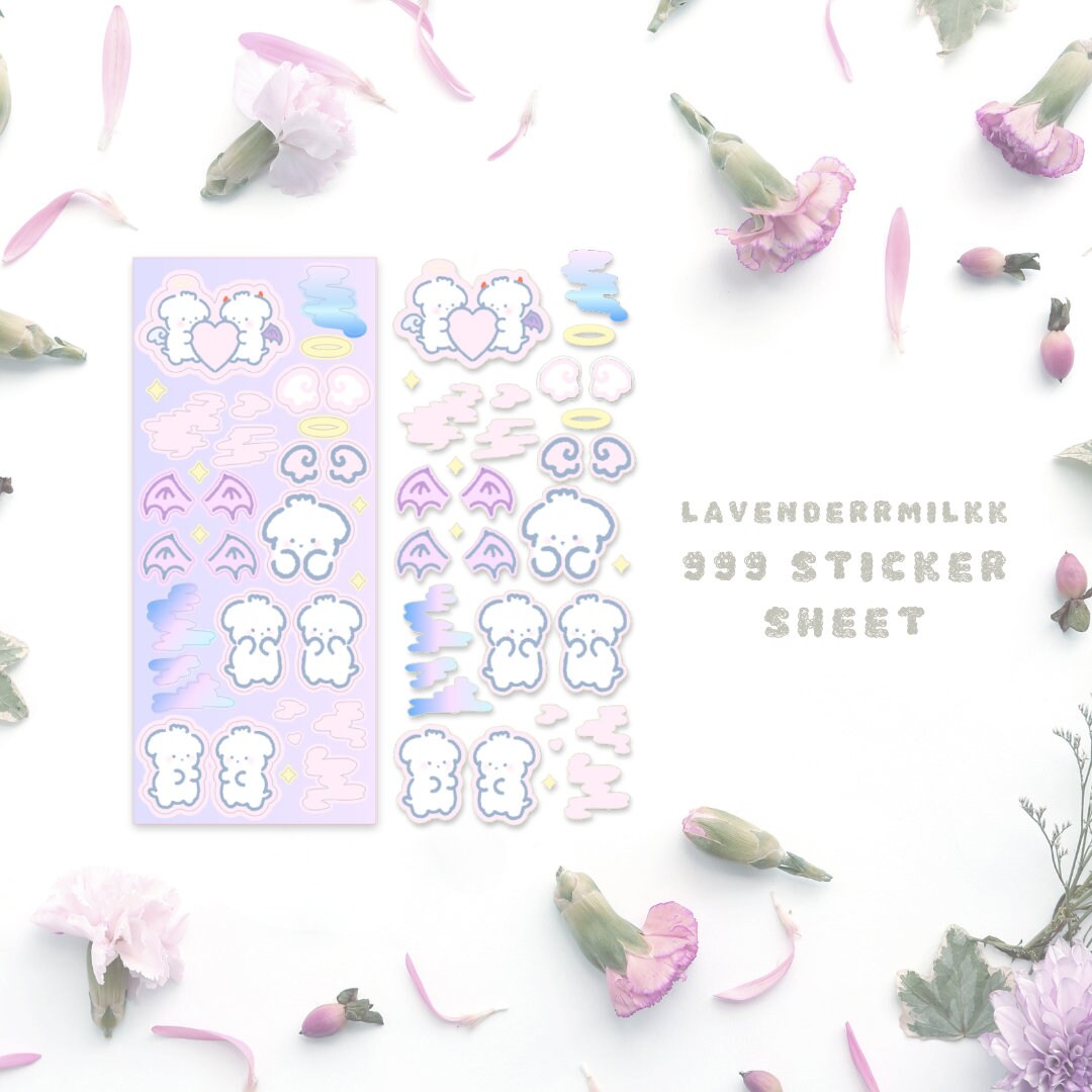 999 Teddy Sticker Sheet - Etsy
