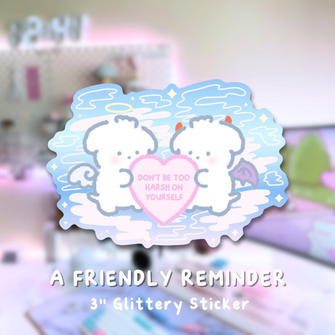 Teddy's Friendly Reminder Sticker - Etsy