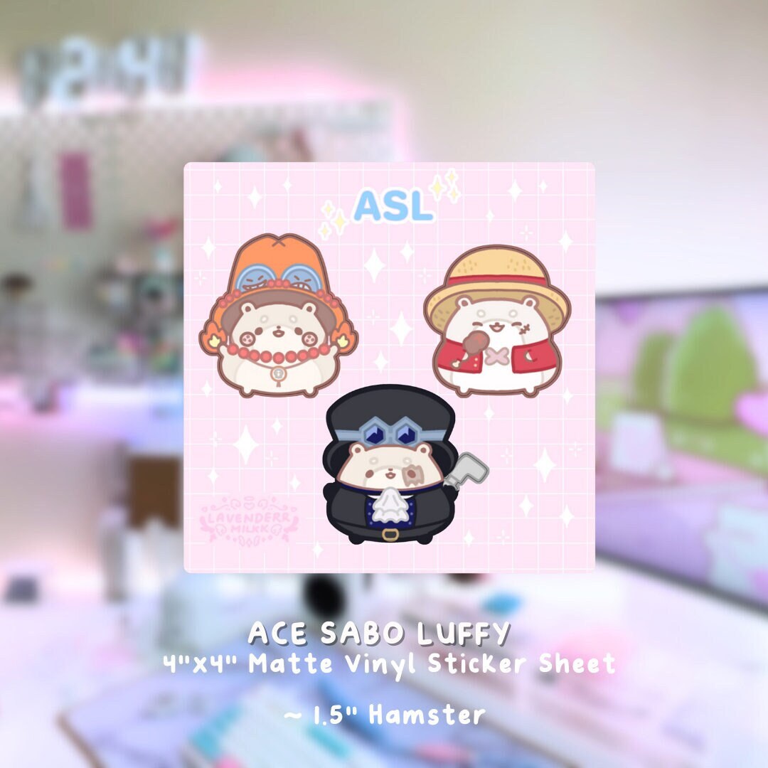 Straw Hat, Sabo, Ace Hamsters Stickersheet and Individual Stickers! - Etsy