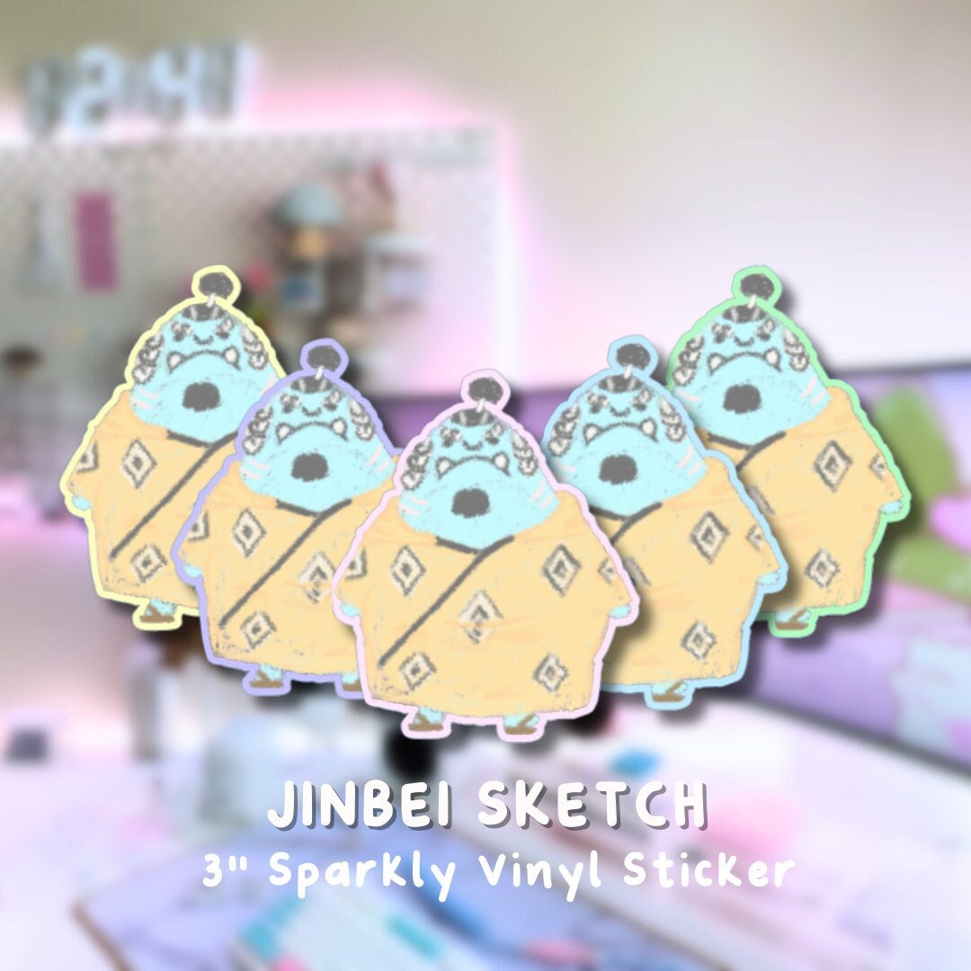 Jinbei Sketch Sparkly Sticker | 1 Pc - Etsy