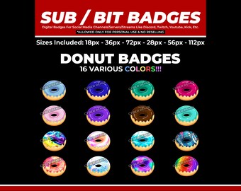Letter A Sub Badges / Bit Badges / Role Icon for Twitch, Youtube ...