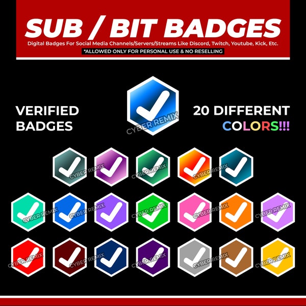 Kick Sub Badges Etsy