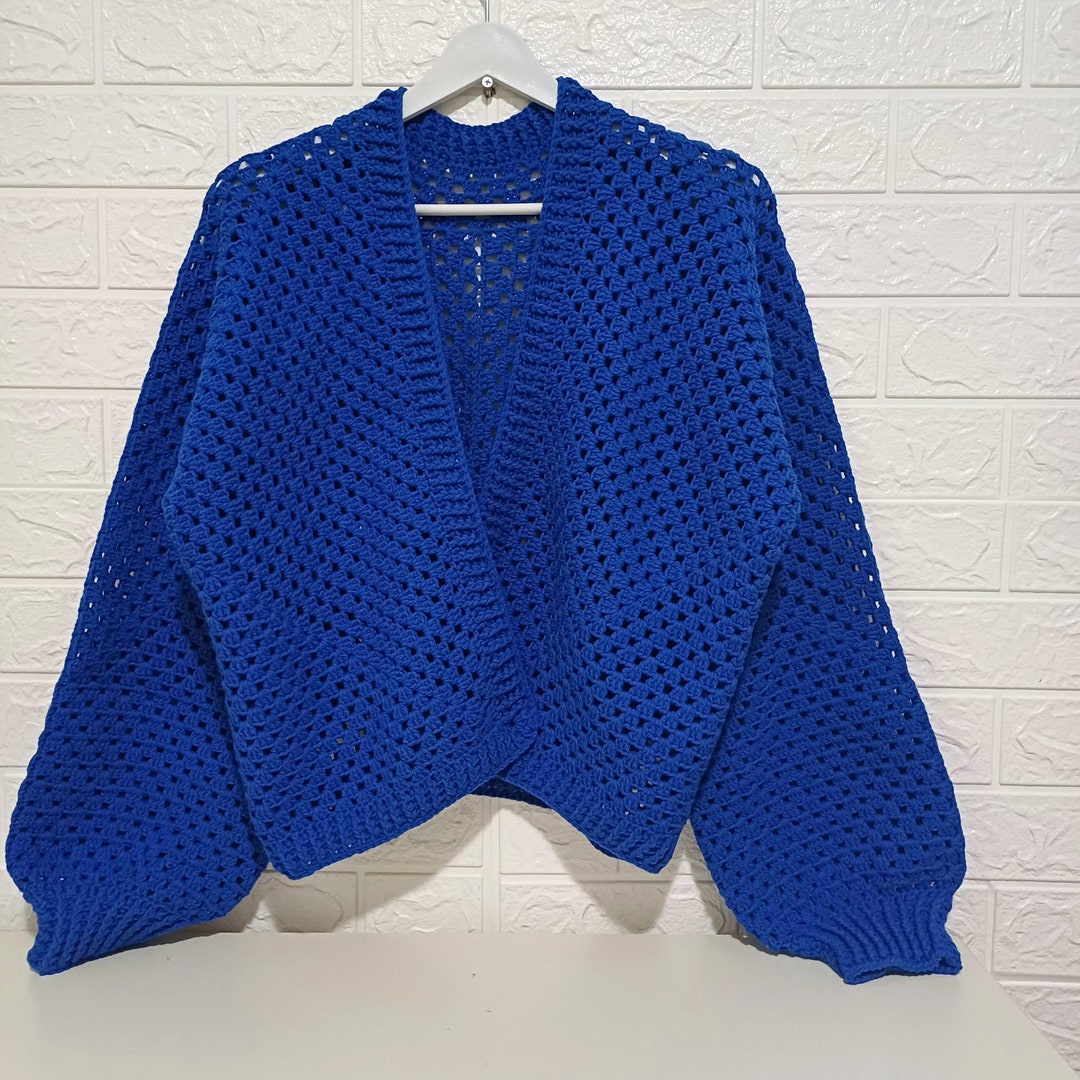 Hexagon Cardigan, Crochet Granny Hexagon Cardigan, Gift for Valentine ...