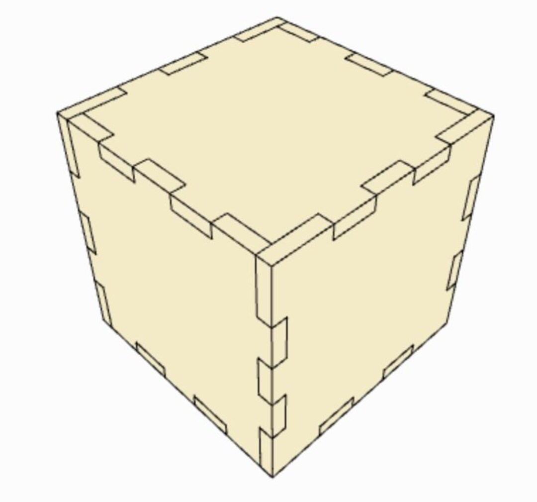 Custom-sized Laser Cut Box Template Digital File for 8cmx8cm Box, SVG ...