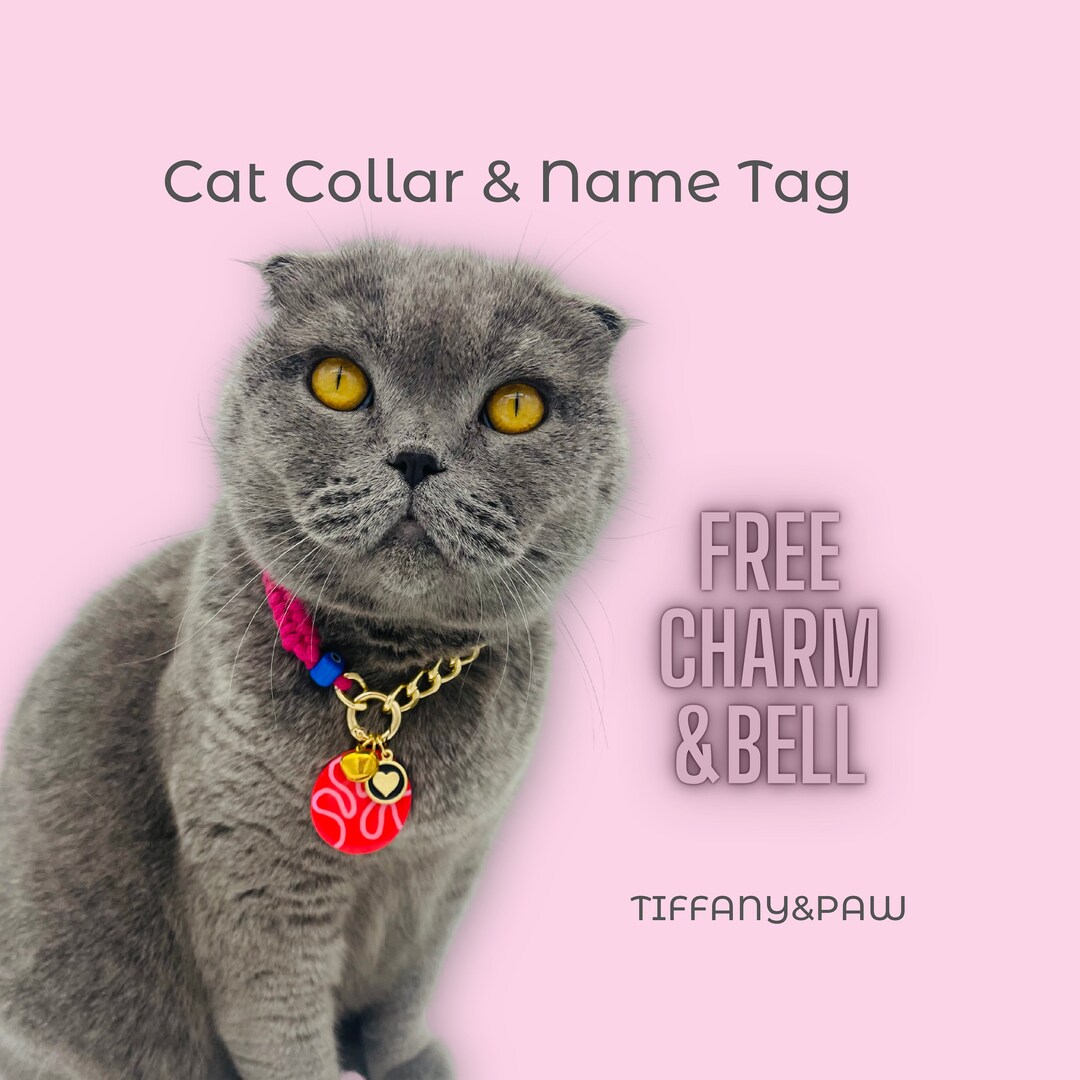 Cat Collar Name Tag Cat Name Tag Small Custom Pet Name Tag for - Etsy