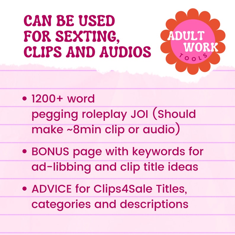 Pegging / Strapon Roleplay JOI Script for Video / Sexting / Audio for ...