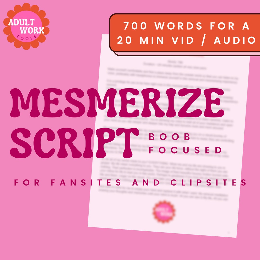 Mesmerize / Hypno (boob Focused) Script for Video / Sexting / Audio for Onlyfans, Fansly ...
