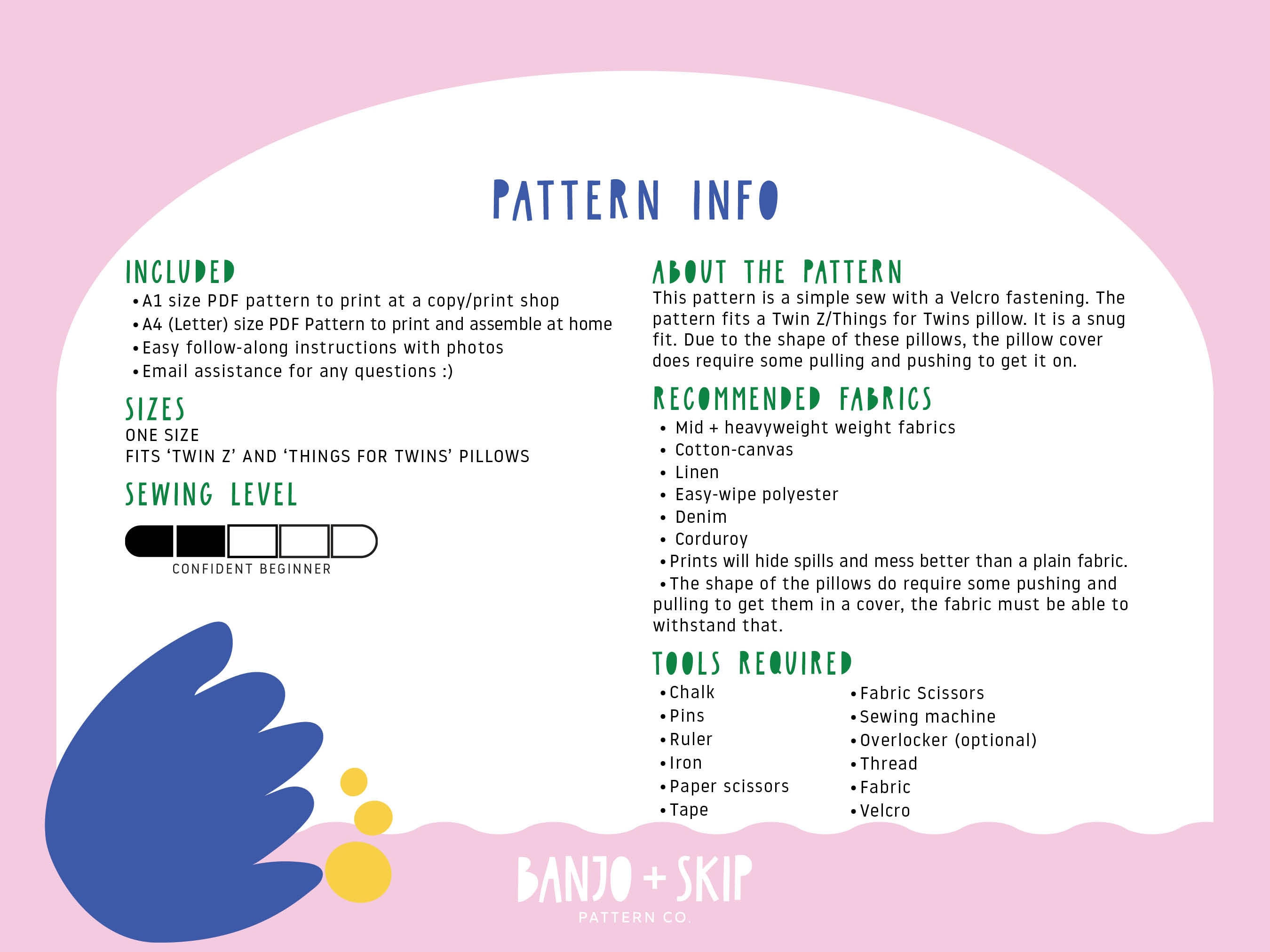 Twin Pillow Cover PDF Sewing Pattern (baby, Babies, Nursing, Feeding ...