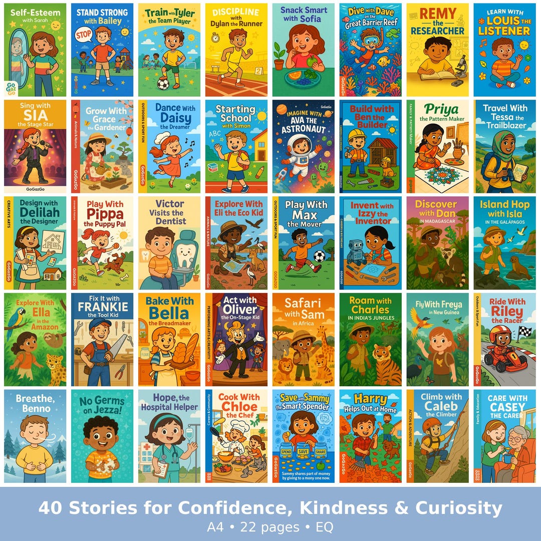 Complete Kids Colouring Book Bundle | 40 Story & EQ Printables ...