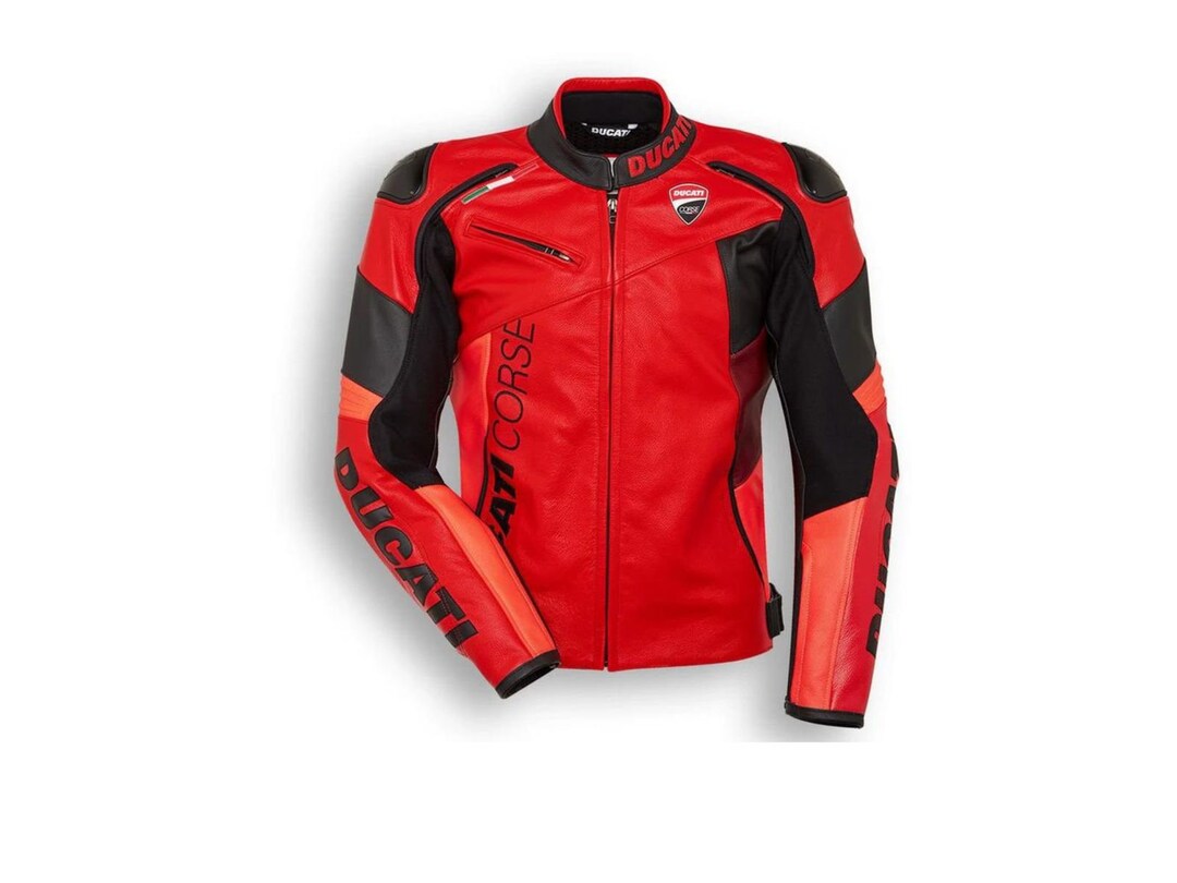 Ducati Corse Motorbike Racing Leather Jacket Cowhide Leather - Etsy