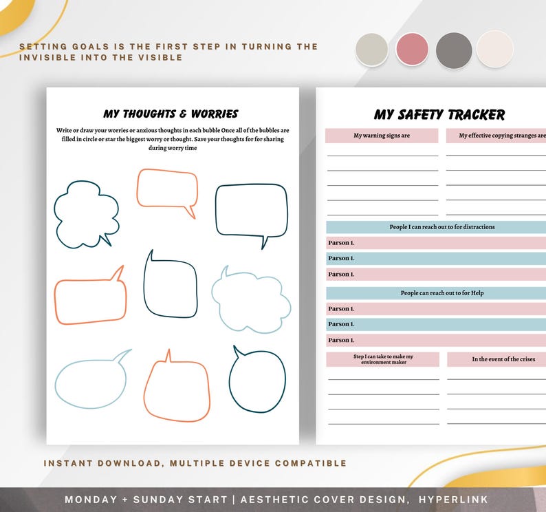 Self-control Activity Planner Printable and Digital | Emotional ...