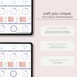 Ultimate Paycheck Spreadsheet Template | Google Sheets and Excel Pay ...