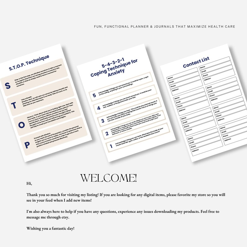 Mental Health Planner Printable and Digital | Self-care Journal, Mood ...