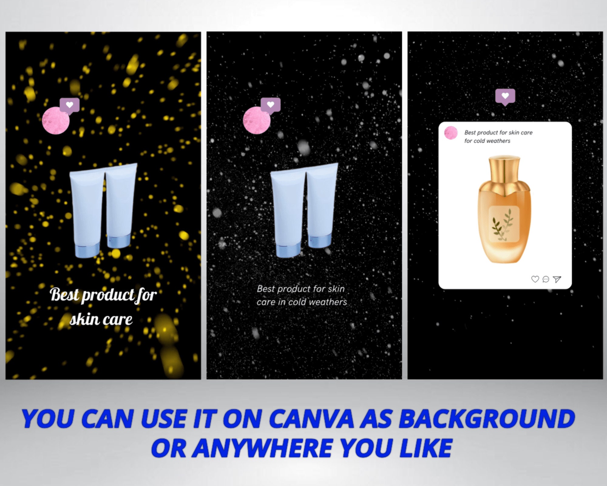 Animated Snow Background, Snow Motion Graphic, Instagram Story ...