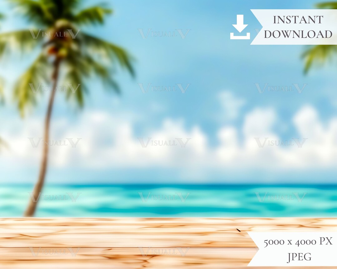 Stock Photo Digital Beach Background, Digital Background for Product ...